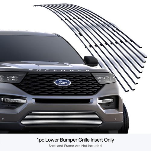 Fits 2020-2024 Ford Explorer Lower Bumper Stainless Chrome Billet ...