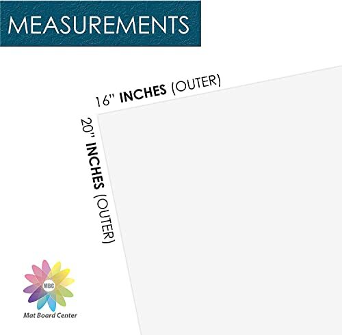 Mat Board Center 16x20 Uncut Mat Boards Full Sheet For Art Prints ...