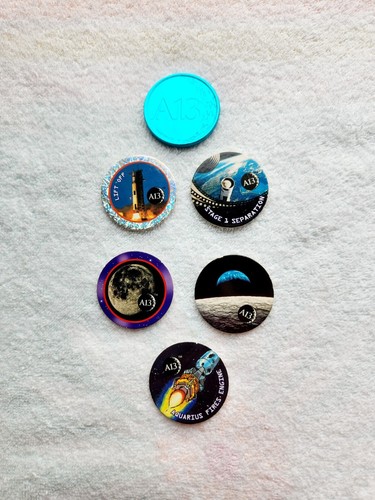 NASA APOLLO 13 Movie HARDEES POGS 5 POGS w/ 1 HEAVY METAL SLAMMER 1995 ...
