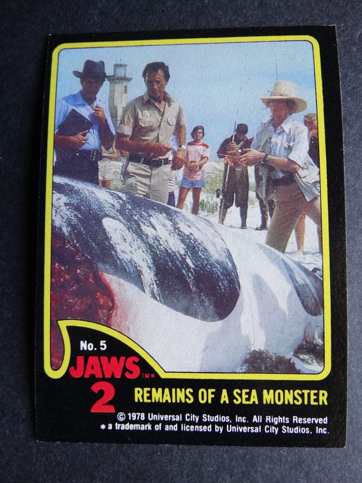 1978 Topps Jaws 2 Shark Movie Trading Card Complete Your Set You U Pick ...