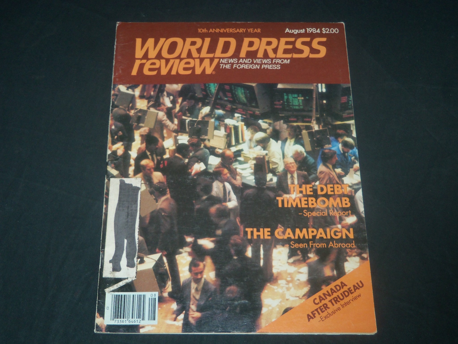 1984 AUGUST WORLD PRESS REVIEW MAGAZINE - DEBT TIMEBOMB - TRUDEAU - PB ...