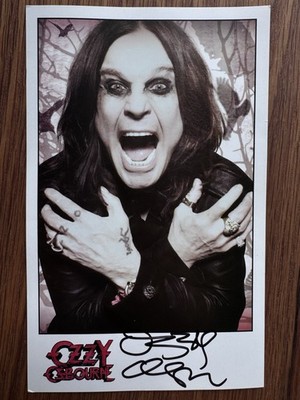 Ozzy Osbourne Autograph 5”x8” Hand Signed Promo Photo Black Sabbath | eBay