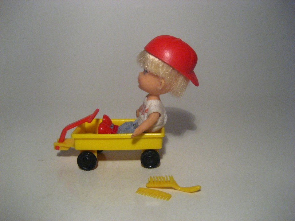 VTG 1966 OOAK LIDDLE KIDDLES HOWARD BIFF BOODLE DOLL WAGON CAP CLOTHES ...