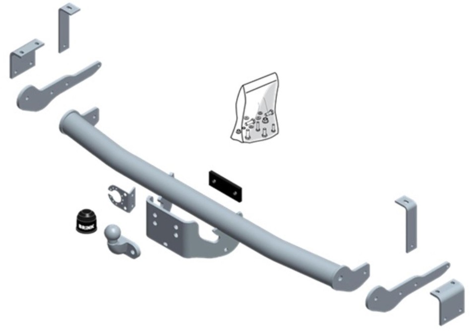 Brink Anhängerkupplung starr für Mercedes Citan 12-21 mit 13pol ...
