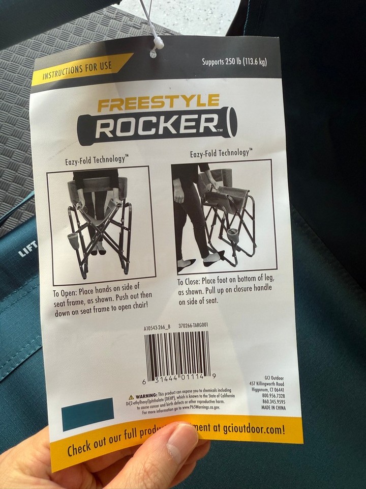 CGI Outdoor Freestyle Rocker Camping Chair Portable (PICK on in Orlando ...