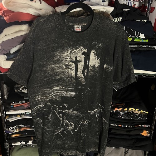 Vintage Gustave Dore Jesus Christ Crucifixation All Over Print T Shirt ...