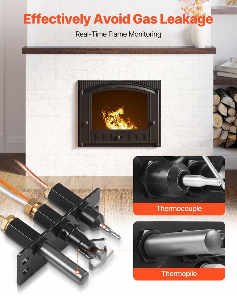 [New]VEVOR Gas Pilot Assembly,OE 485-510A,4021-736,2103-010 Fireplace ...