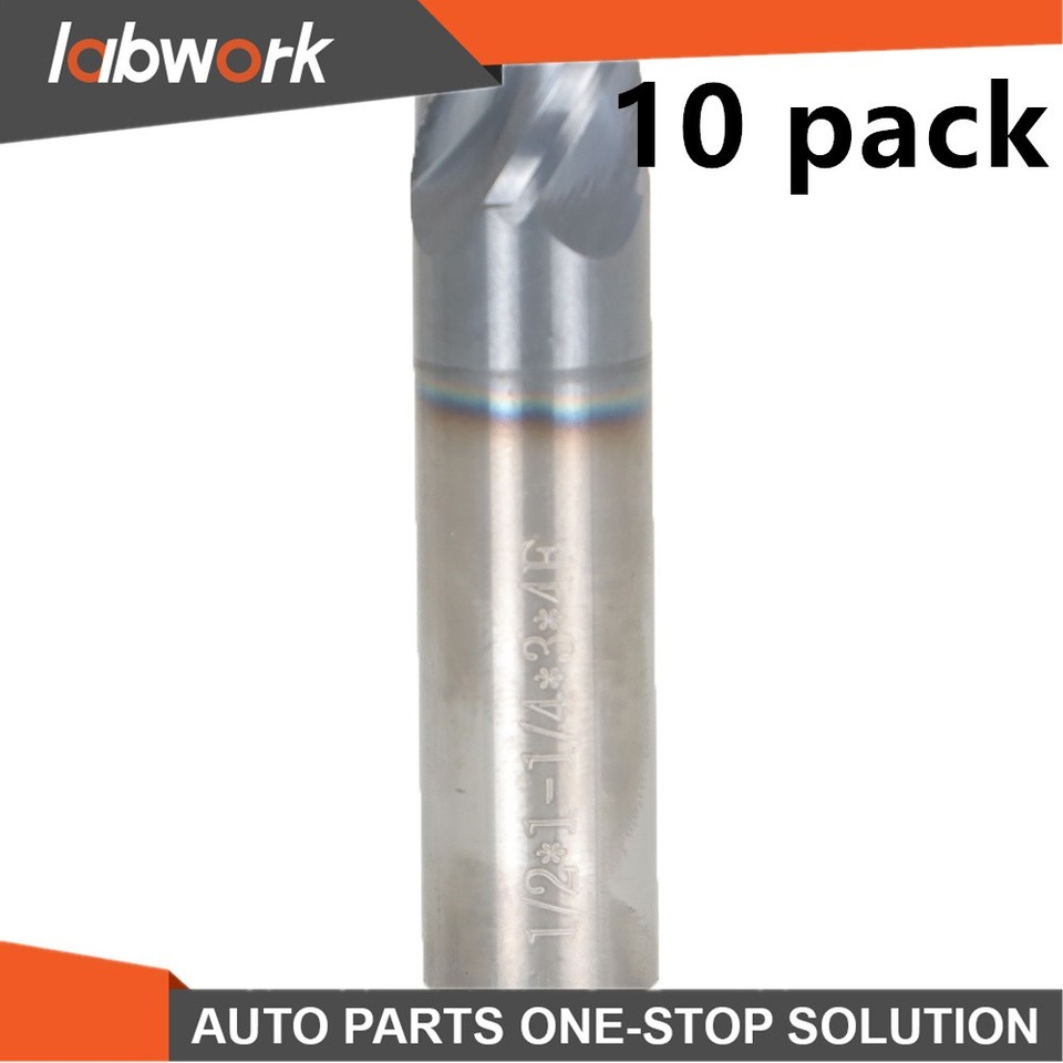 10x4 Flute 1/2" x 1-1/4" x 3" Variable Helix Solid Carbide End Mill ...