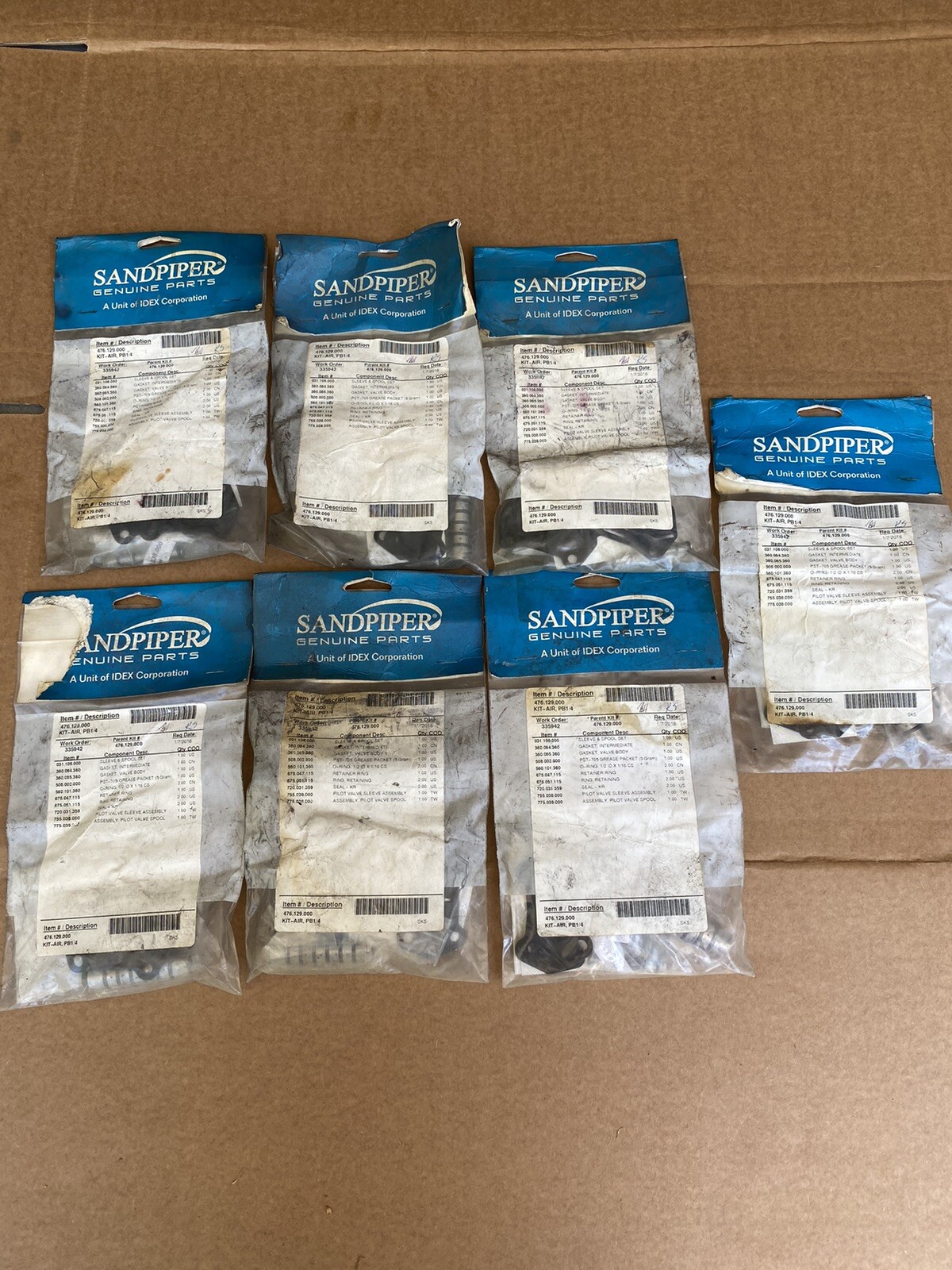 **Lot Of 7** SANDPIPER REPAIR KIT 476.129.000 New With Dirty Packaging ...