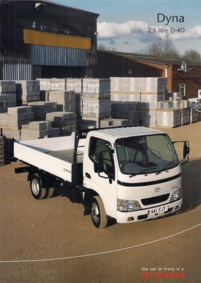 Toyota Dyna 2.5 D-4D 2003-04 UK Market Sales Brochure 300 350 SWB MWB ...