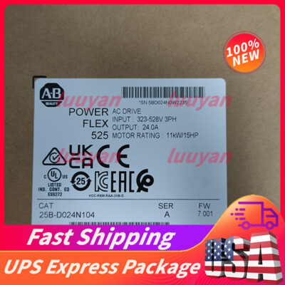 AB 25B-D024N104 PowerFlex 525 AC Drive 2022 New Factory Sealed ...