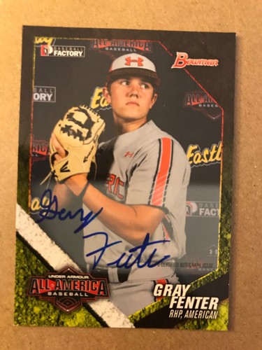 2014 Bowman Under Armour All-American Gray Fenter SSP Autograph #14 of ...