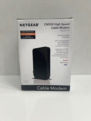 Netgear CM500 High Speed Cable Modem DOCSIS 3.0 Xfinity Cox Spectrum ...