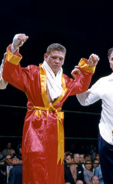 BOXING Larry Boardman Raises After Defeating Frankie Ryff 1956 OLD PHOTO | eBay