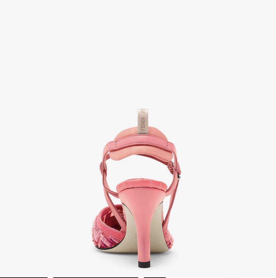 FENDI COLIBRI LITE. PINK MESH HIGH-HEELED SLING-BACKS. SIZE FENDI COLIBRI LITE. PINK MESH HIGH-HEELED SLING-BACKS. SIZE