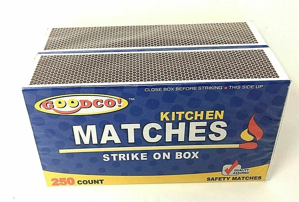 Goodco Kitchen Matches Strike on Box 250 Count Pack of 2 | eBay