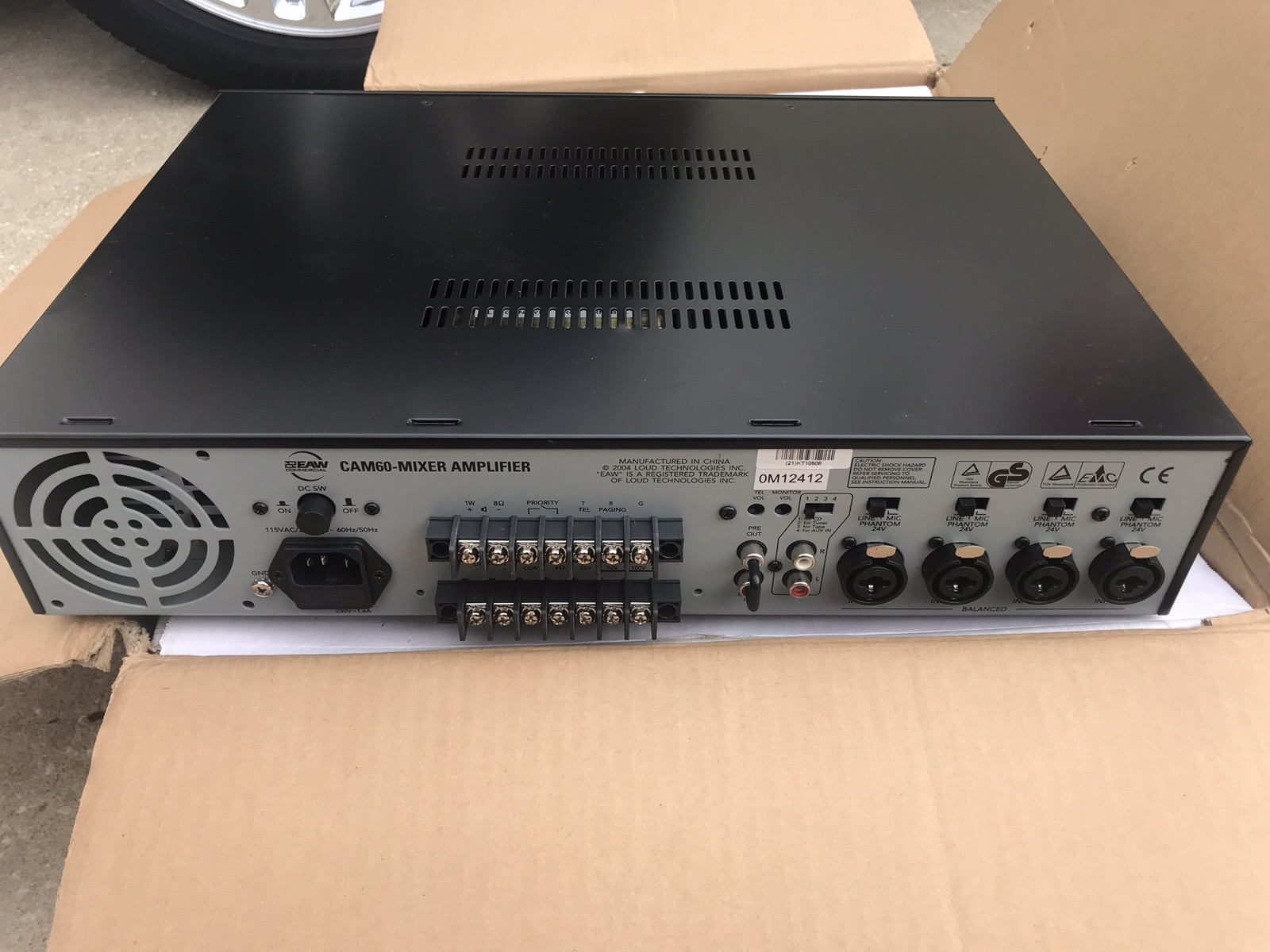 EAW CAM60 - Mixer Amplifier 5-Input 1-Output Rack Mount 60W 4-Channels ...