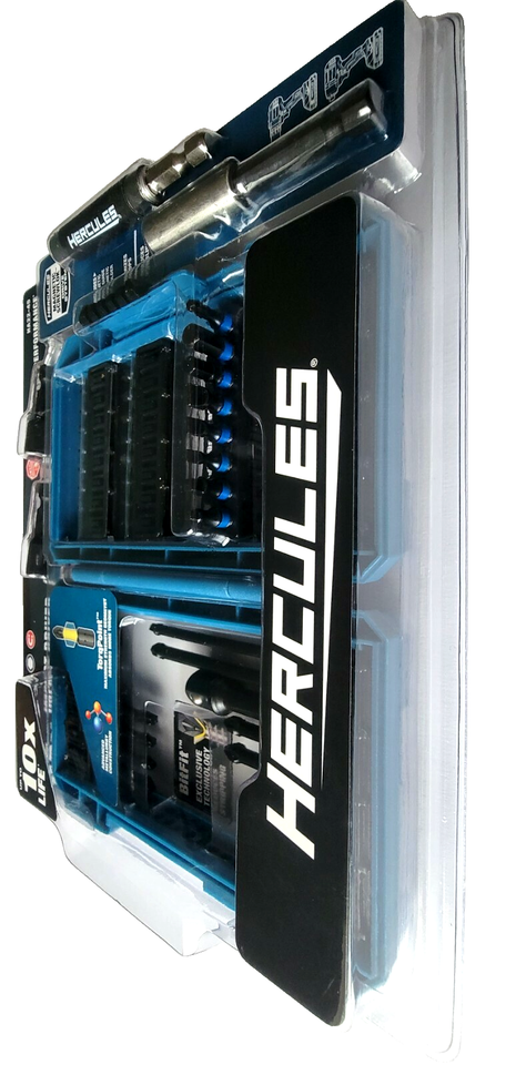 45 Pc Hercules Impact Driver Bit Set Magnetic Guide Drill Torque ...