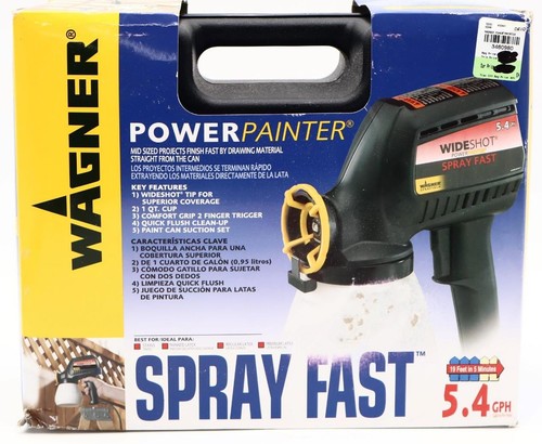 Wagner Power Painter Spray Fast Wide Shot 5.4 GPH Paint & Stain Sprayer ...