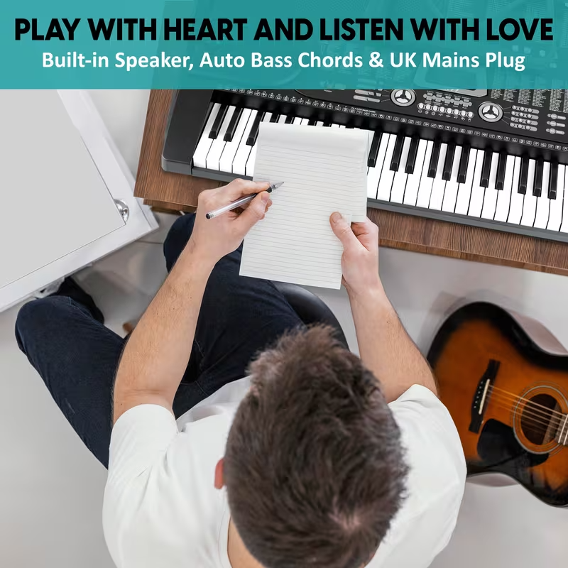 61 Key Keyboard Piano Digital Electric with Microphone Teaching Demo ...