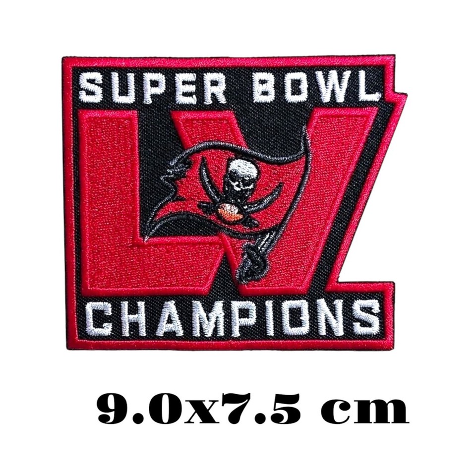 2PCS Buccaneers Super Bowl Champions LV Embroidered Iron On Patch ...