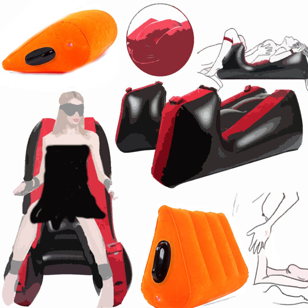 Toughage Inflatable Split Leg Sofa Mat With Straps Chair Bed Sex Pillow ...