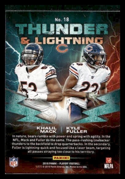 2019 Panini Playoff #18 Khalil Mack / Kyle Fuller Chicago Bears | eBay