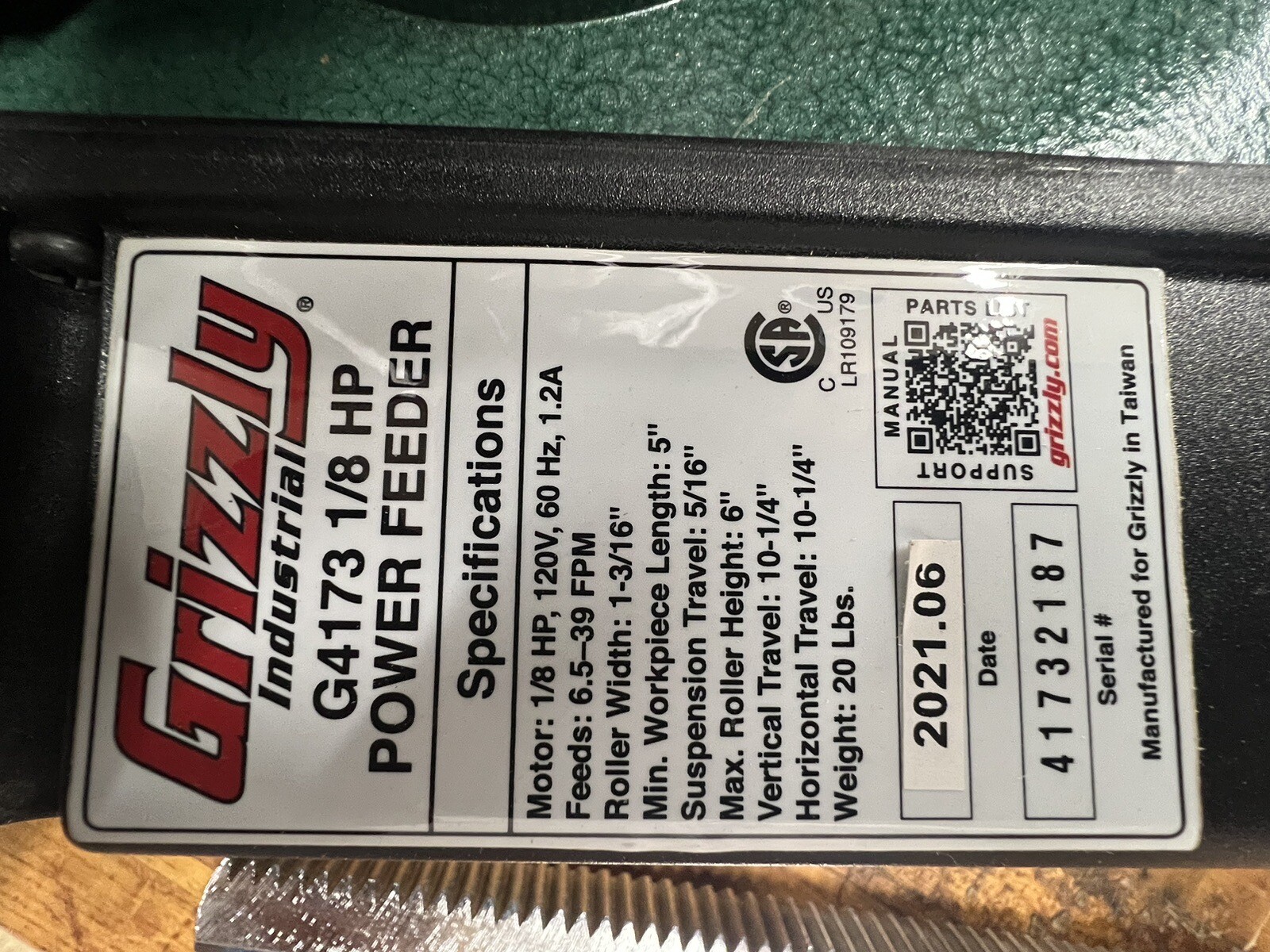 Grizzly G4173 Power Feeder for sale online | eBay