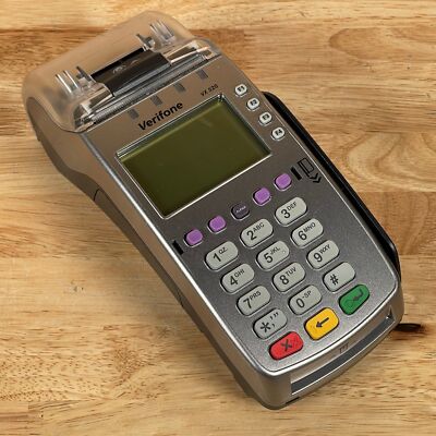 VeriFone VX520 Silver/Black Digital DC EMV Debit/ Credit Card Terminal ...