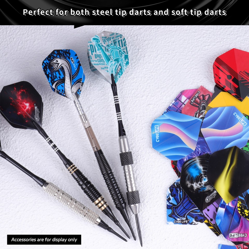 CyeeLife Dart Flights 90PCS , Standard Shaped Dart Flight for Soft ...
