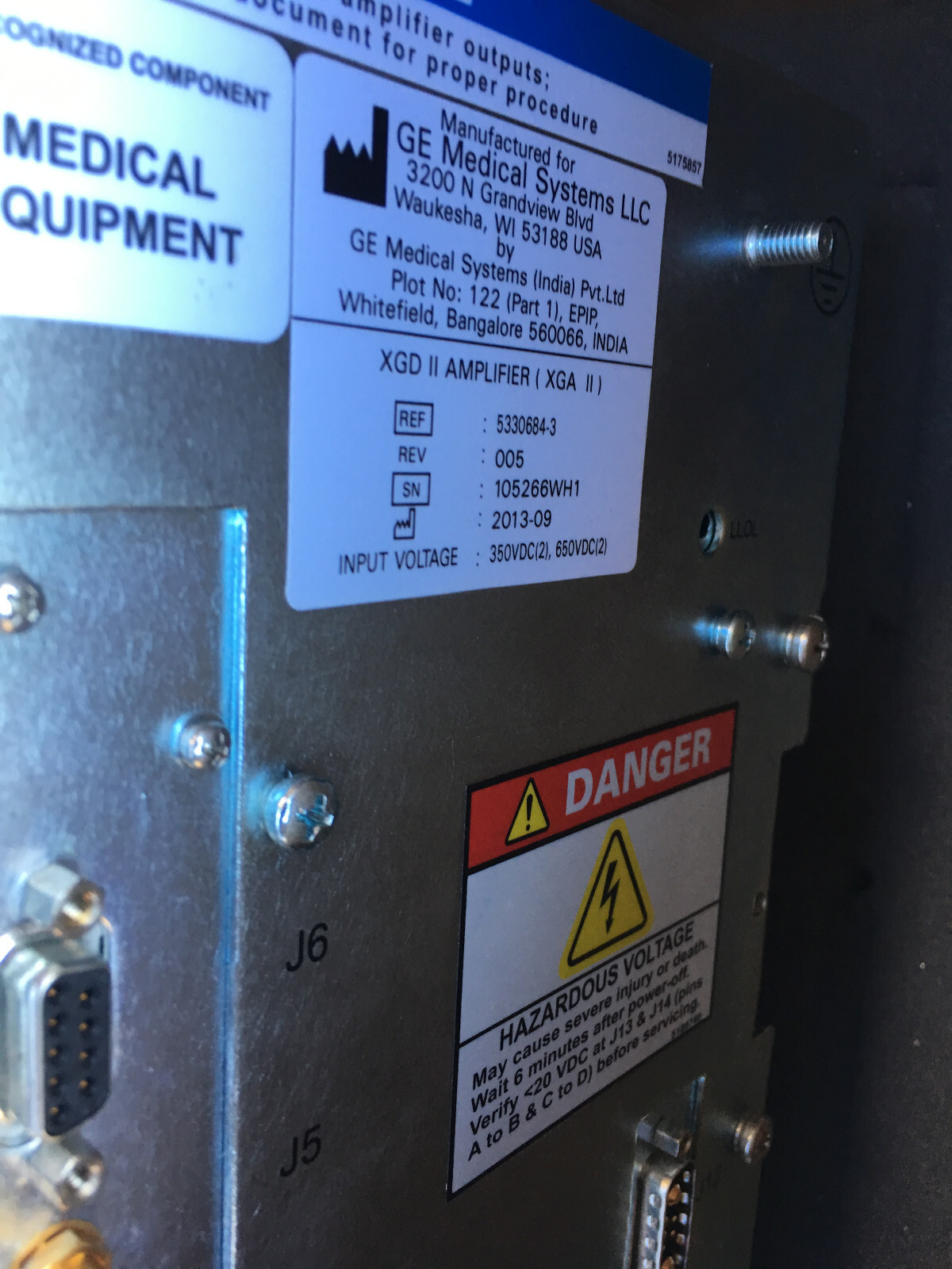 GE Signa MRI XGD II Gradient Amplifier (XGA II) PN: 5330684-3 EXCHANGE ...