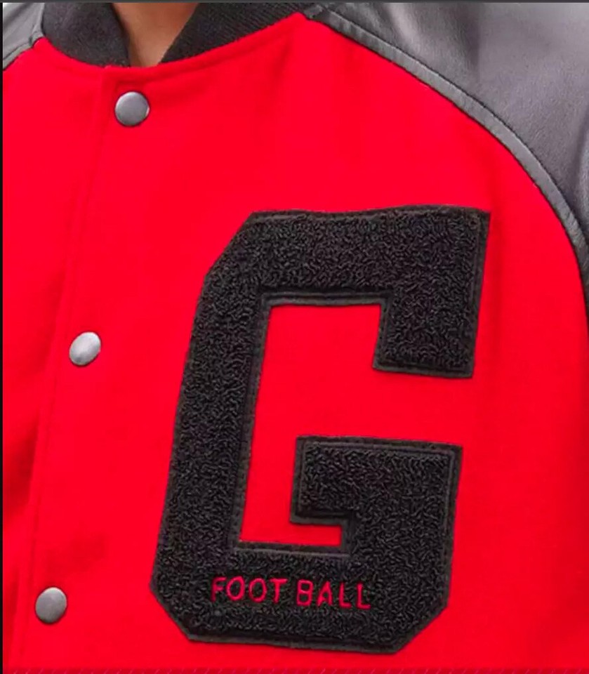 Georgia Bulldogs Varsity Jacket Classic Football Team Red Black ...