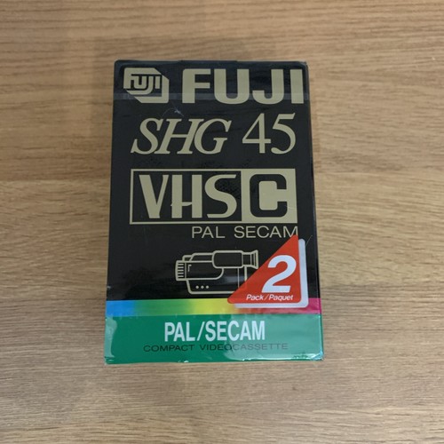 FUJI VHSC Compact Video Cassettes 2 Pack Shg 45 Vhsc pl / secam ...