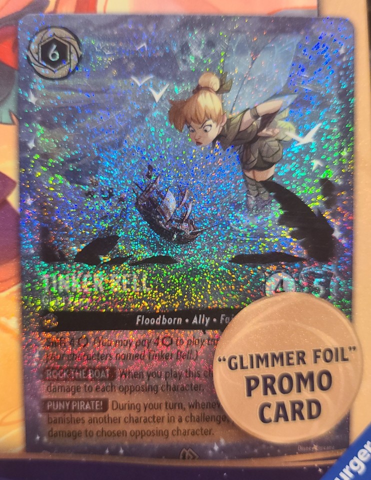 Tinker Bell - Giant Fairy Promo Glimmer Foil - Disney Lorcana Near Mint ...