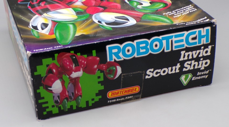 Vintage 1985 Matchbox ROBOTECH Invid Scout Ship COMPLETE w/ BOX Macross ...