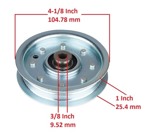Deck Flat Idler Pulley for Cub Cadet LT1018 LT2138 LT2180 RZT17 Deck ...