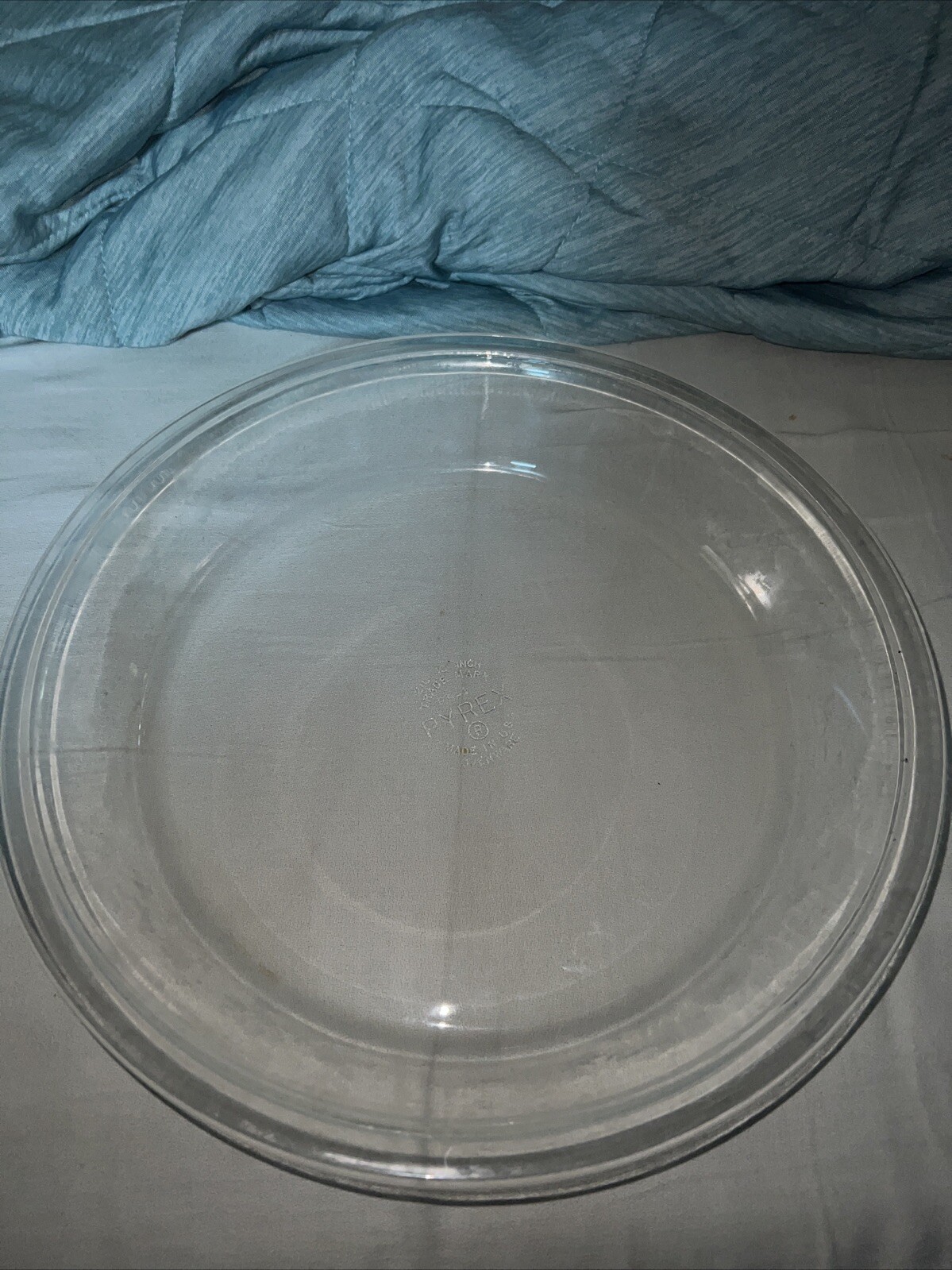 Vintage PYREX Clear Glass "Flat Rim" 10 inch Pie Plate Baking Dish #210 ...