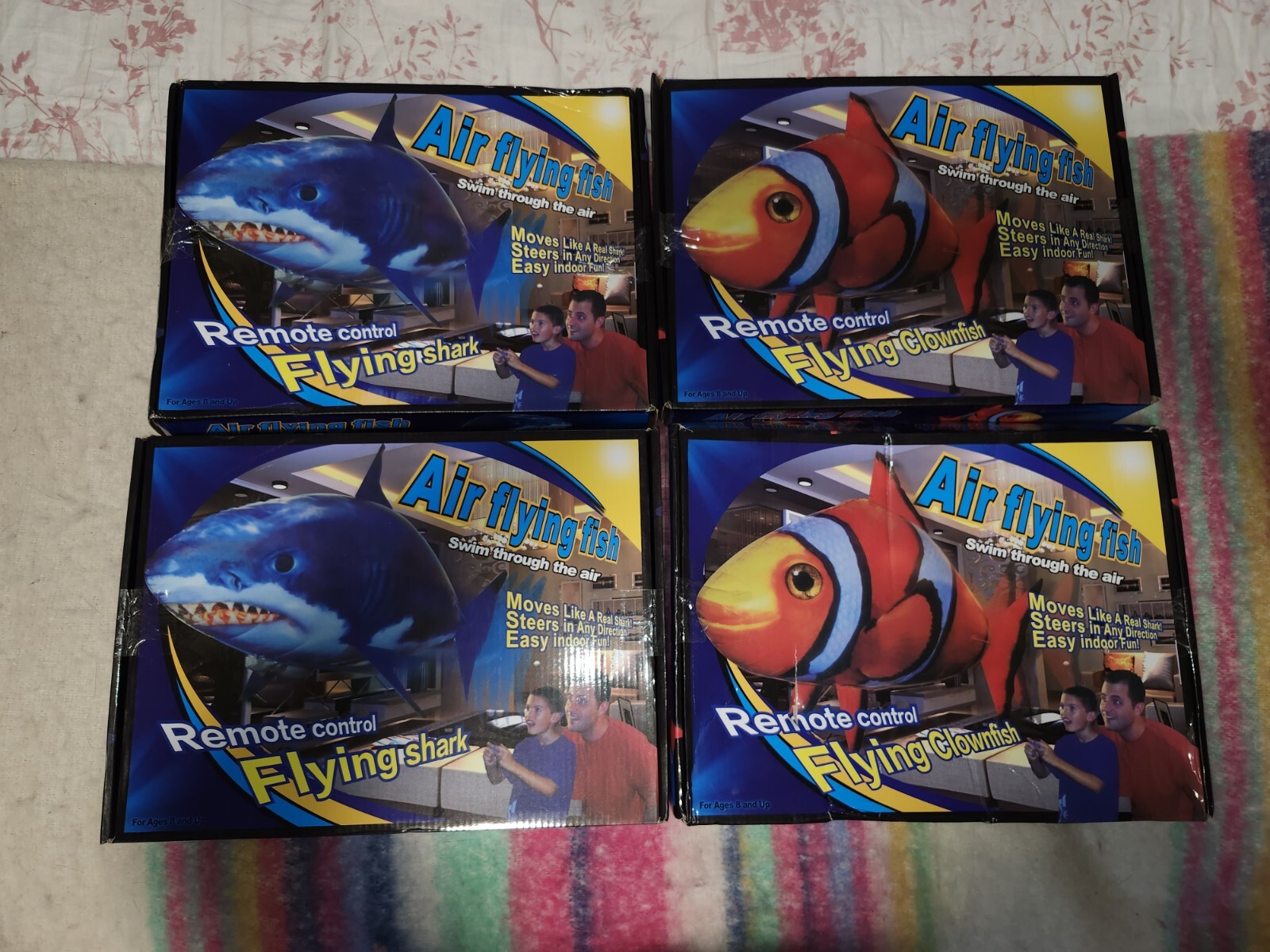 Air Swimmers Remote Control Flying Shark + Clownfish. NEW! | eBay