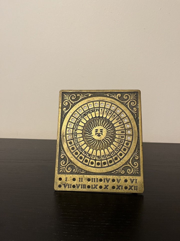 Vintage Austrian Perpetual Desktop Day Month Date Adjustable Calendar ...