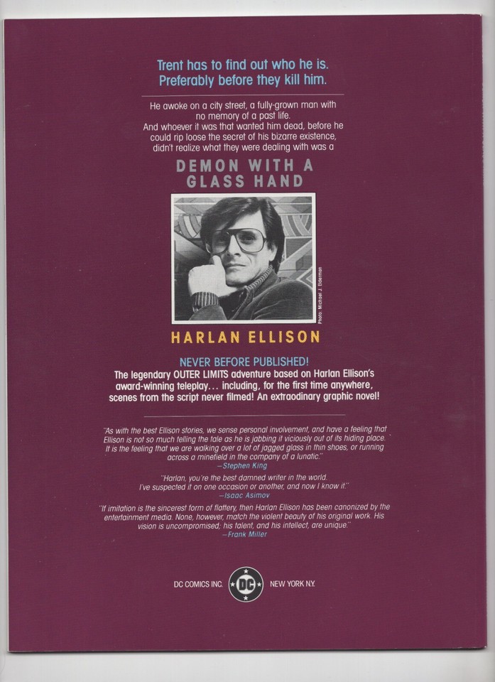 Harlan Ellison Demon With A Glass Hand Graphic Novel Softcover DC ...