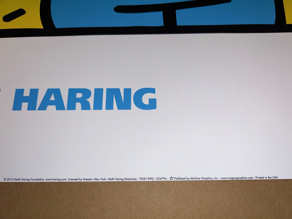 KH10 by Keith Haring Art Print Hugging Hug Baby Poster Out of Print ...