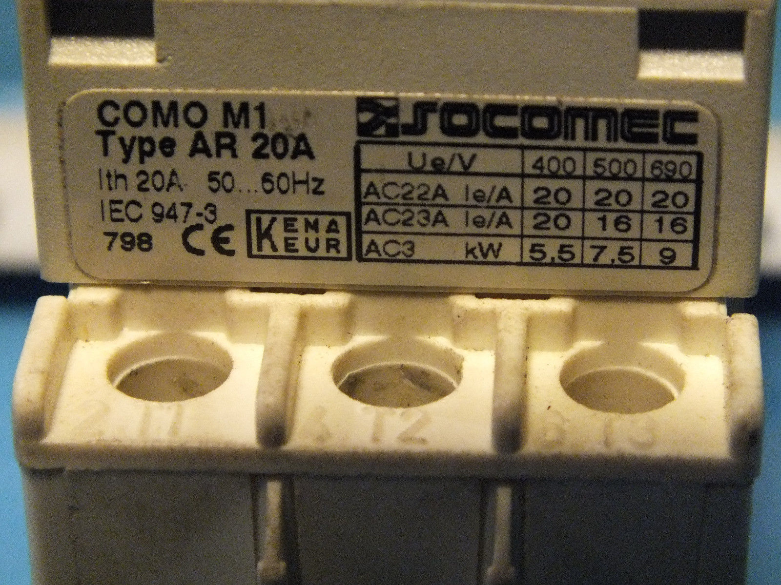 SOCOMEC COMO M1 Type AR 20A 3P | eBay