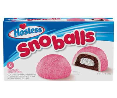 🟢 New Hostess Snoballs Coconut Marshmallow Chocolate Cake Creme 6-Count ...