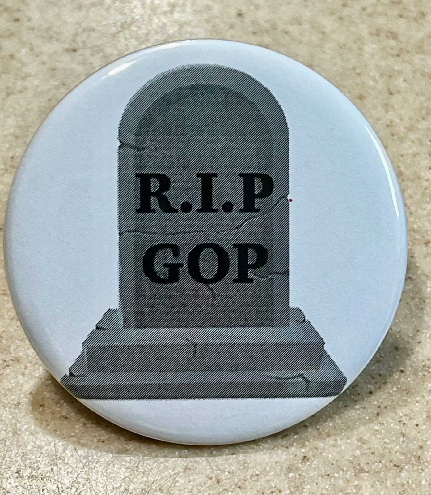 R.I.P GOP Pin-Back, 2 1/4 inch, High Quality. Tombstone. | eBay