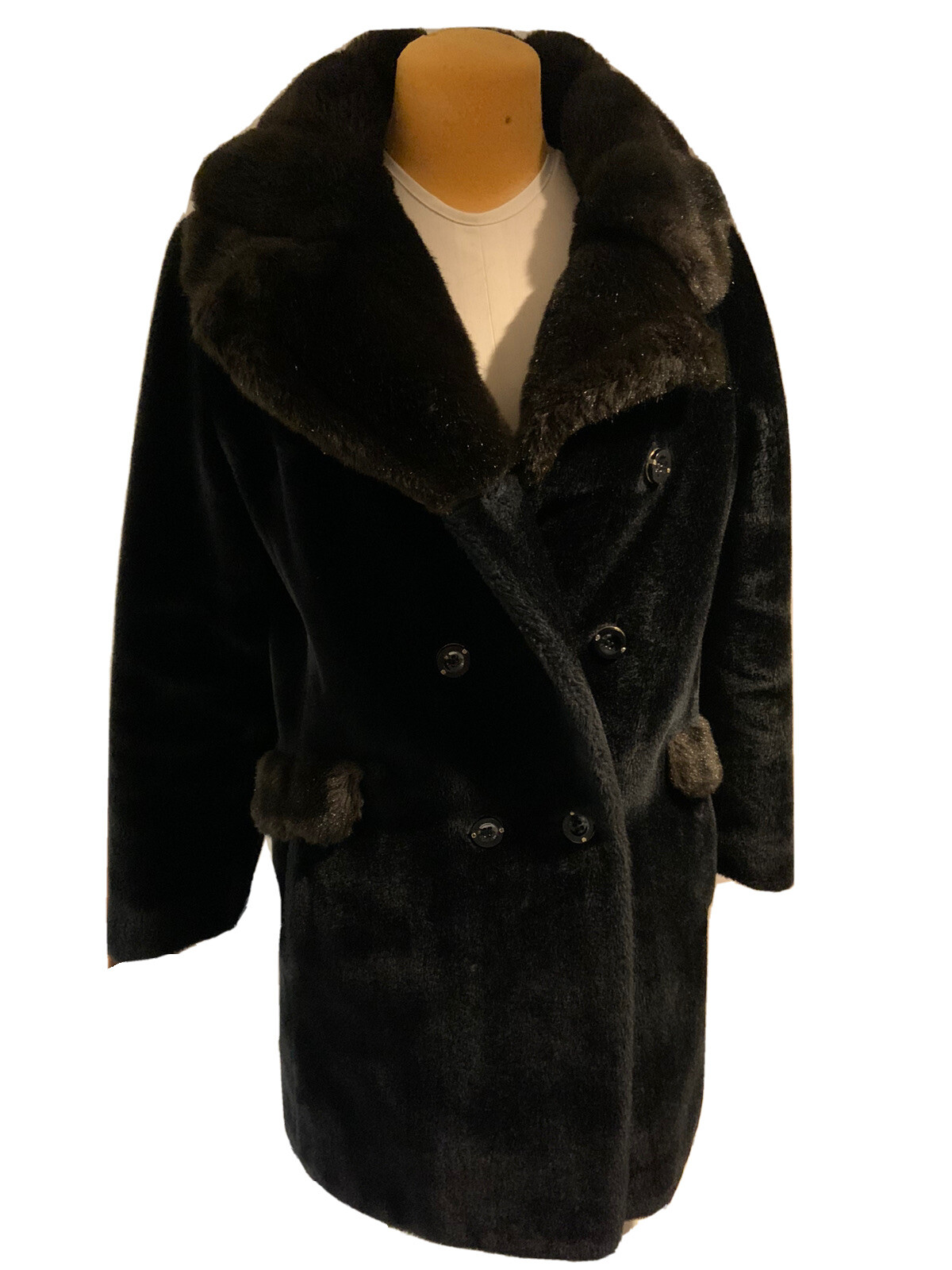 Vintage Glensea Faux Fur Coat By Glenoit - Size M - Gem