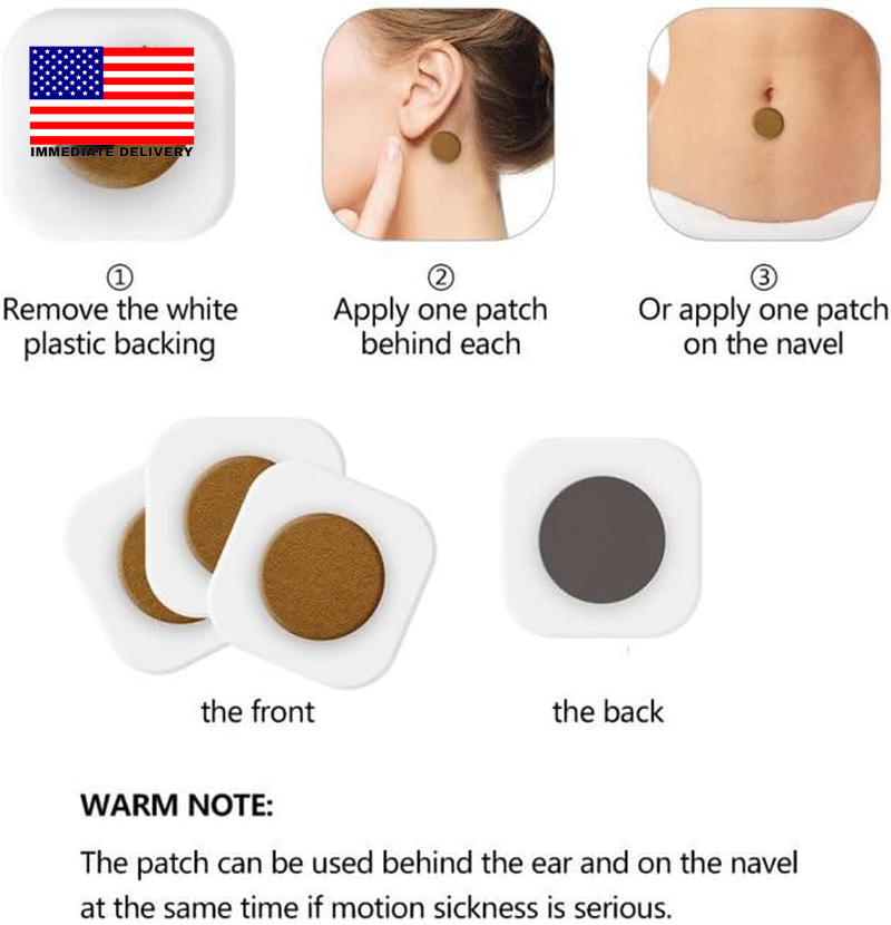 14Ct Motion Sickness Patches Non Drowsy, Sea Sickness Patch behind Ear ...