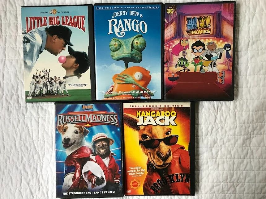Lot Of 5 DVD Movies For Kids Includes Rango And Kangaroo Jack | eBay
