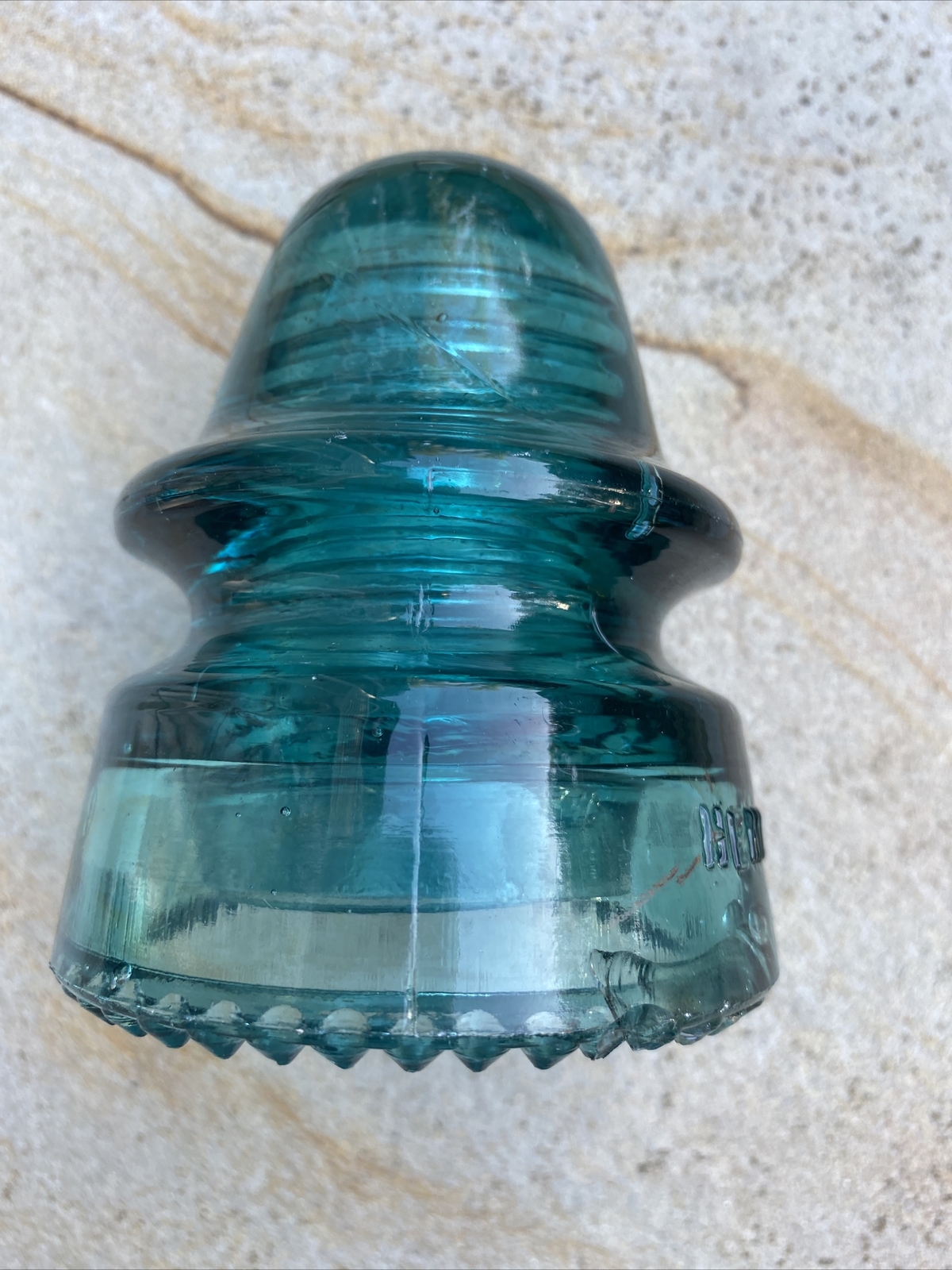 Vintage- Hemingray No 19- Blue/green Glass Insulator -Made in USA ...