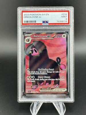 PSA 9 MINT Oinkologne ex #234/198 SVI EN Scarlet & Violet Pokemon Card ...
