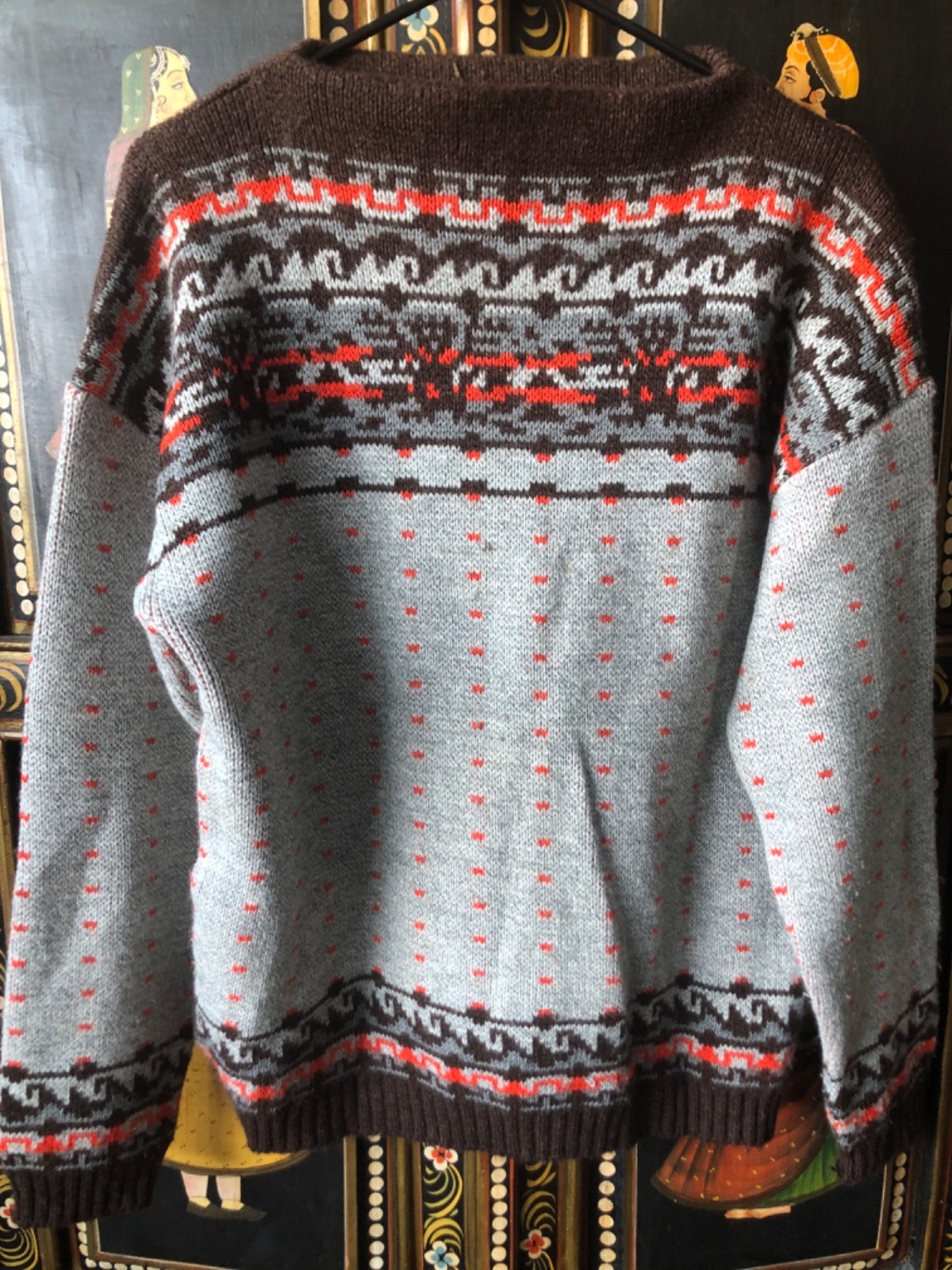 Orkney Tweed UK Fair Isle Wool Blend Boat Neck Pullover Multicolor Sz M ...
